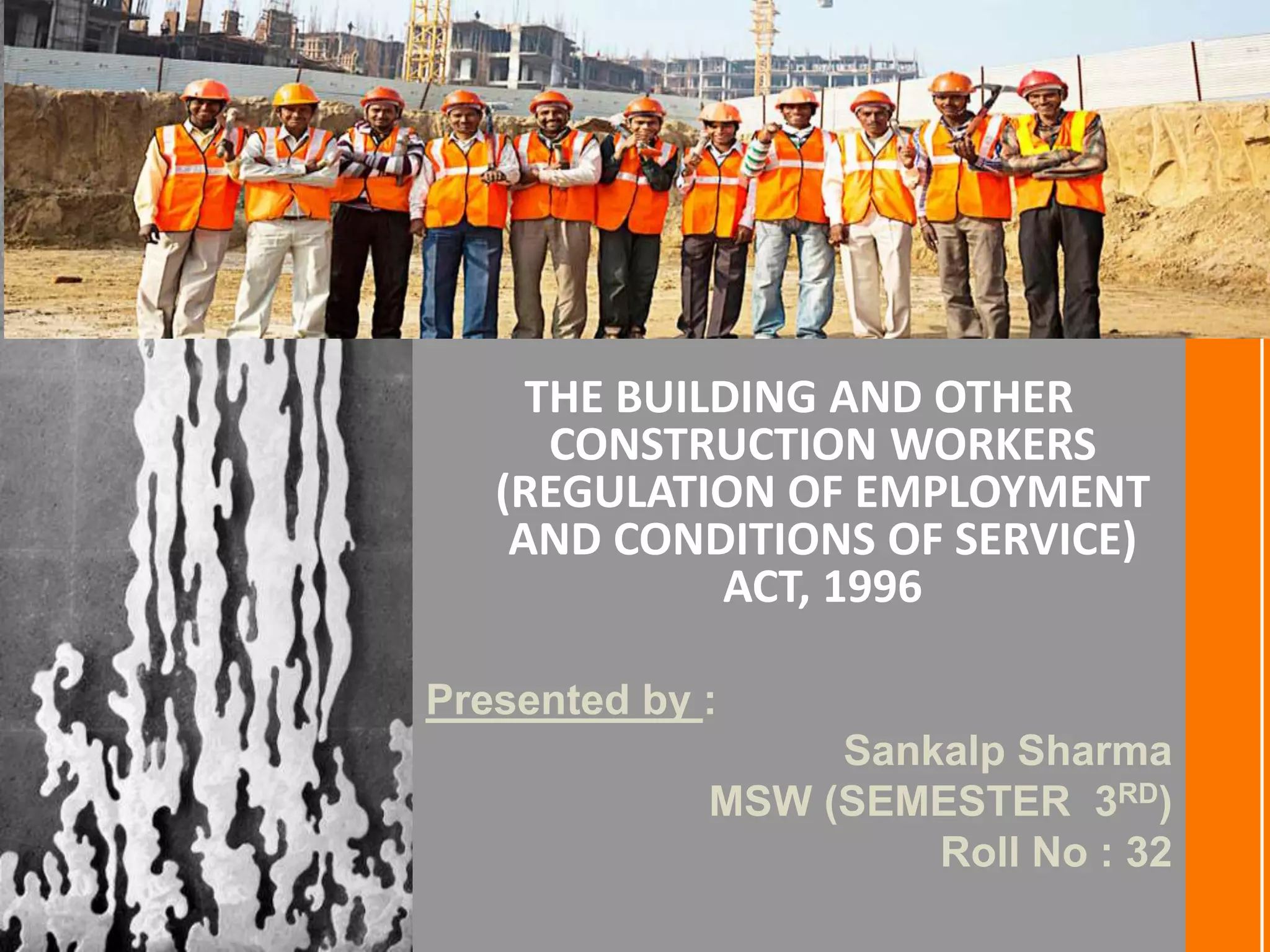 Presentation on bocw act. | PPTX