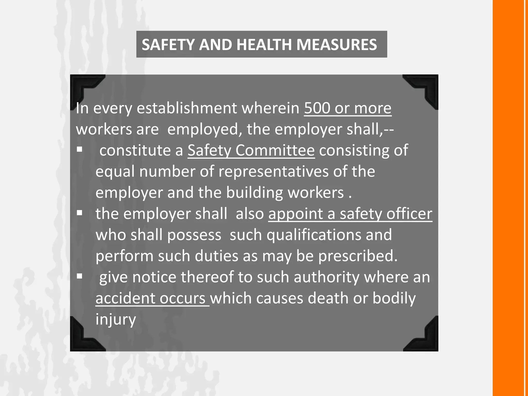 Presentation on bocw act. | PPTX