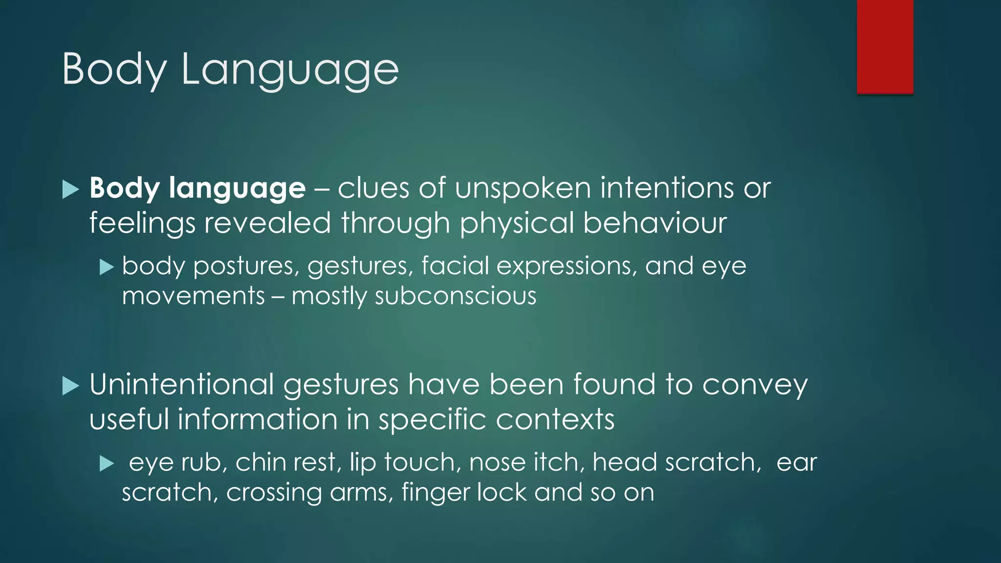 Presentation on body language | PPT