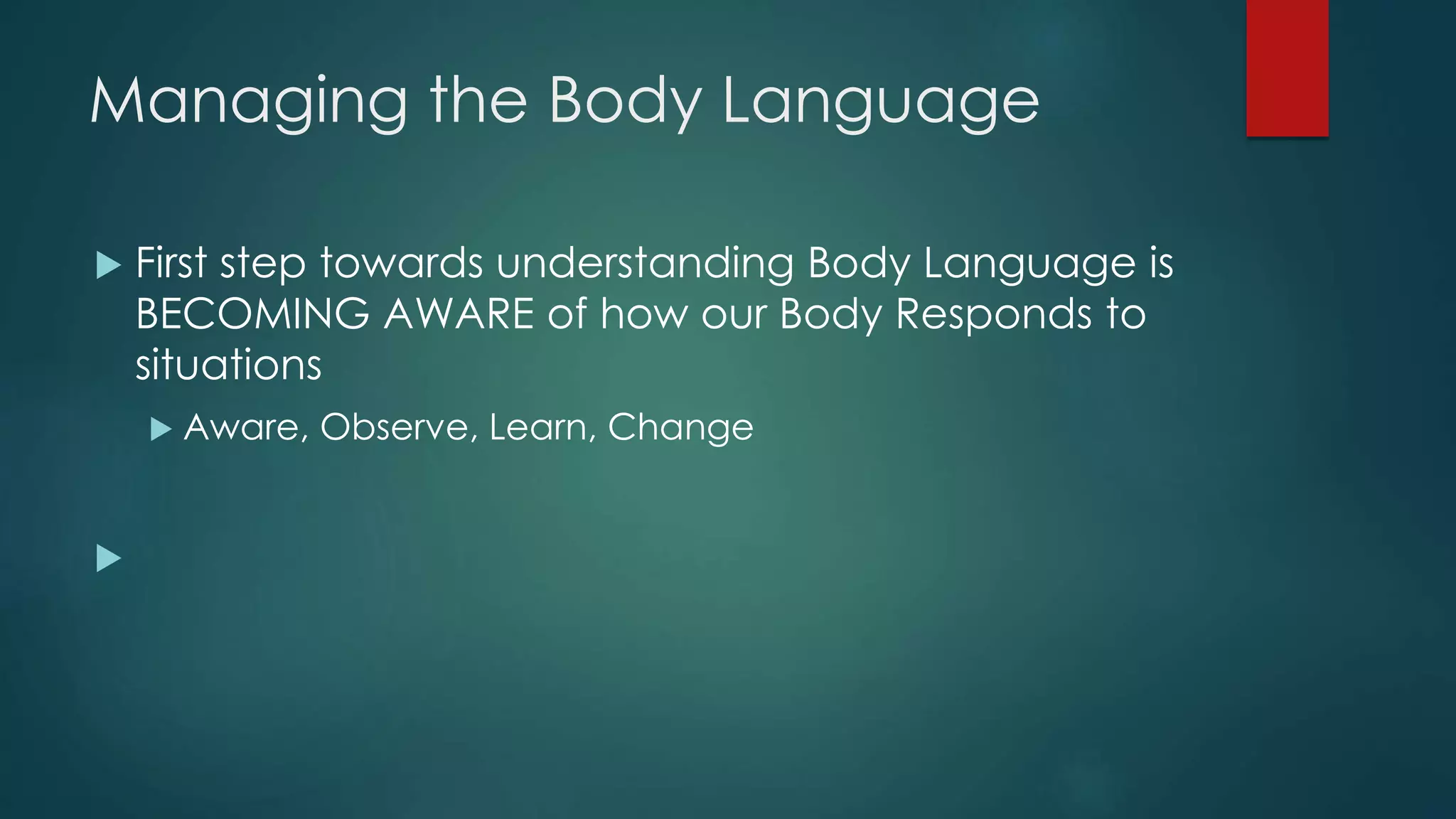Presentation on body language | PPTX
