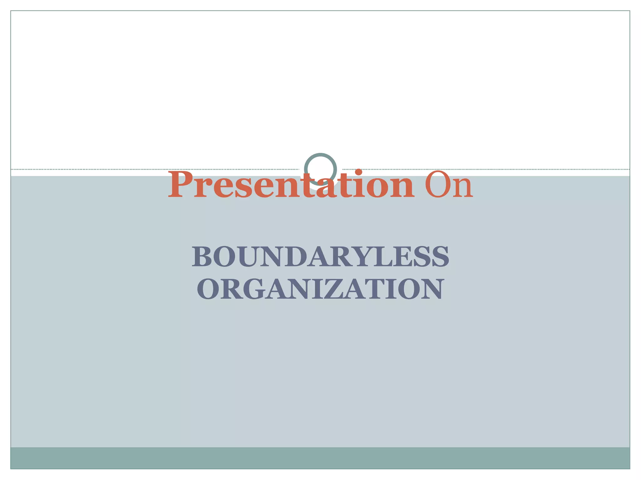 Presentation on boundaryless organization............ | PPT