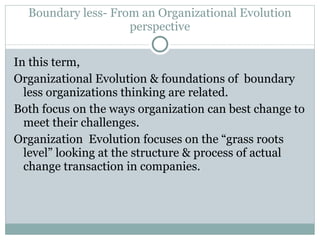 Presentation on boundaryless organization............ | PPT