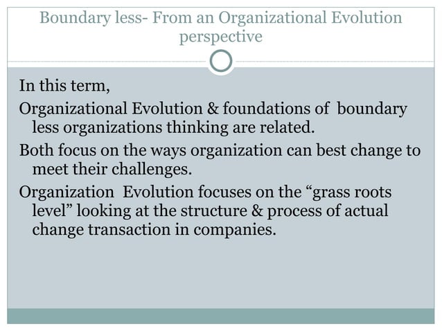 Presentation on boundaryless organization............ | PPT