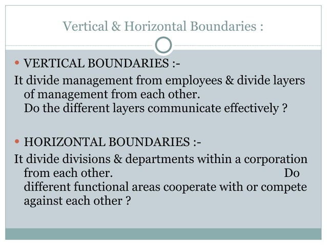 Presentation on boundaryless organization............ | PPT