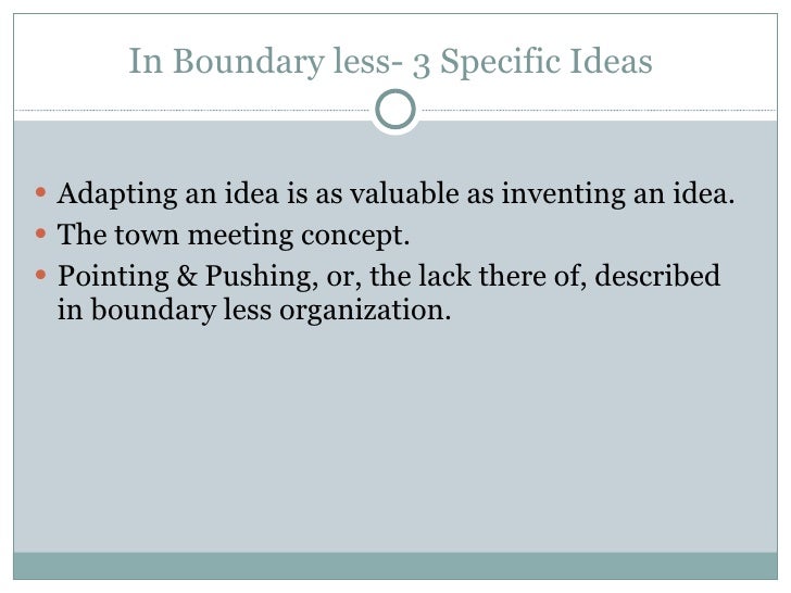 Presentation on boundaryless organization............ Presentation on boundaryless organization............