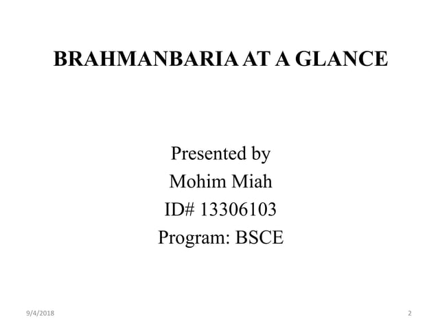 Presentation on Brahmanbaria District | PPTX | Hinduism | Religion ...