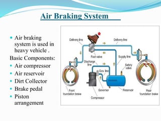 Presentation on braking system | PPTX