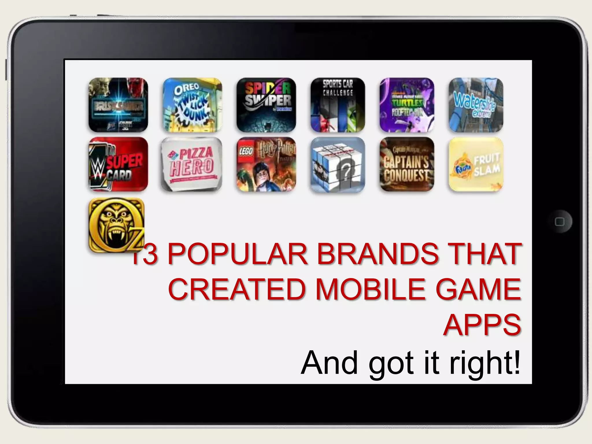 Brands that created Mobile Gaming Apps and got it right! | PPSX