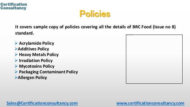 Presentation on BRC Issue 8 Food Safety Documentation Requirements ...