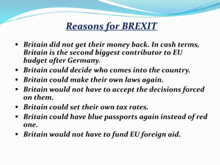 Presentation on Brexit | PPTX
