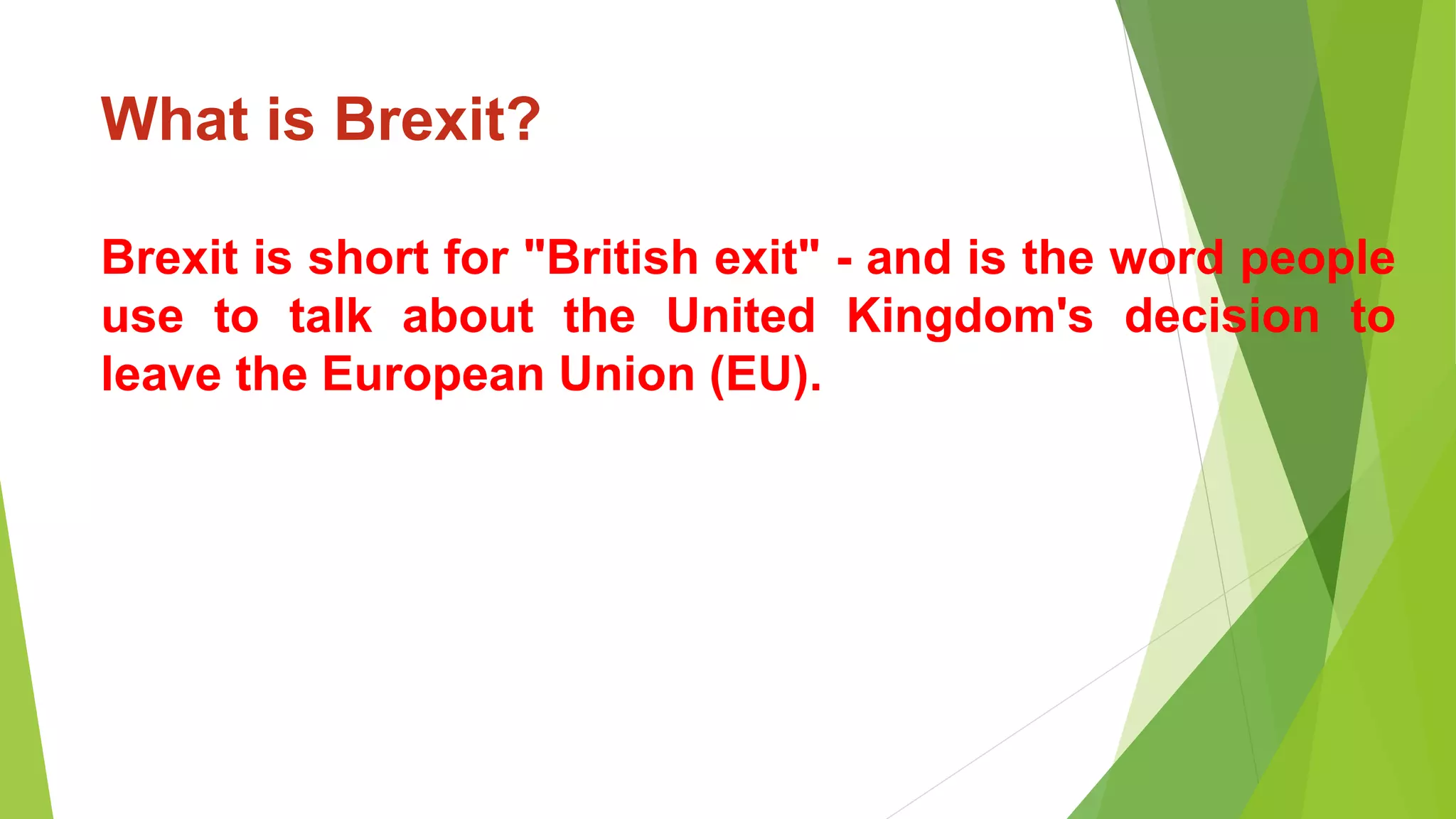Presentation on Brexit | PPTX