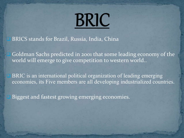 Presentation on brics | PPTX