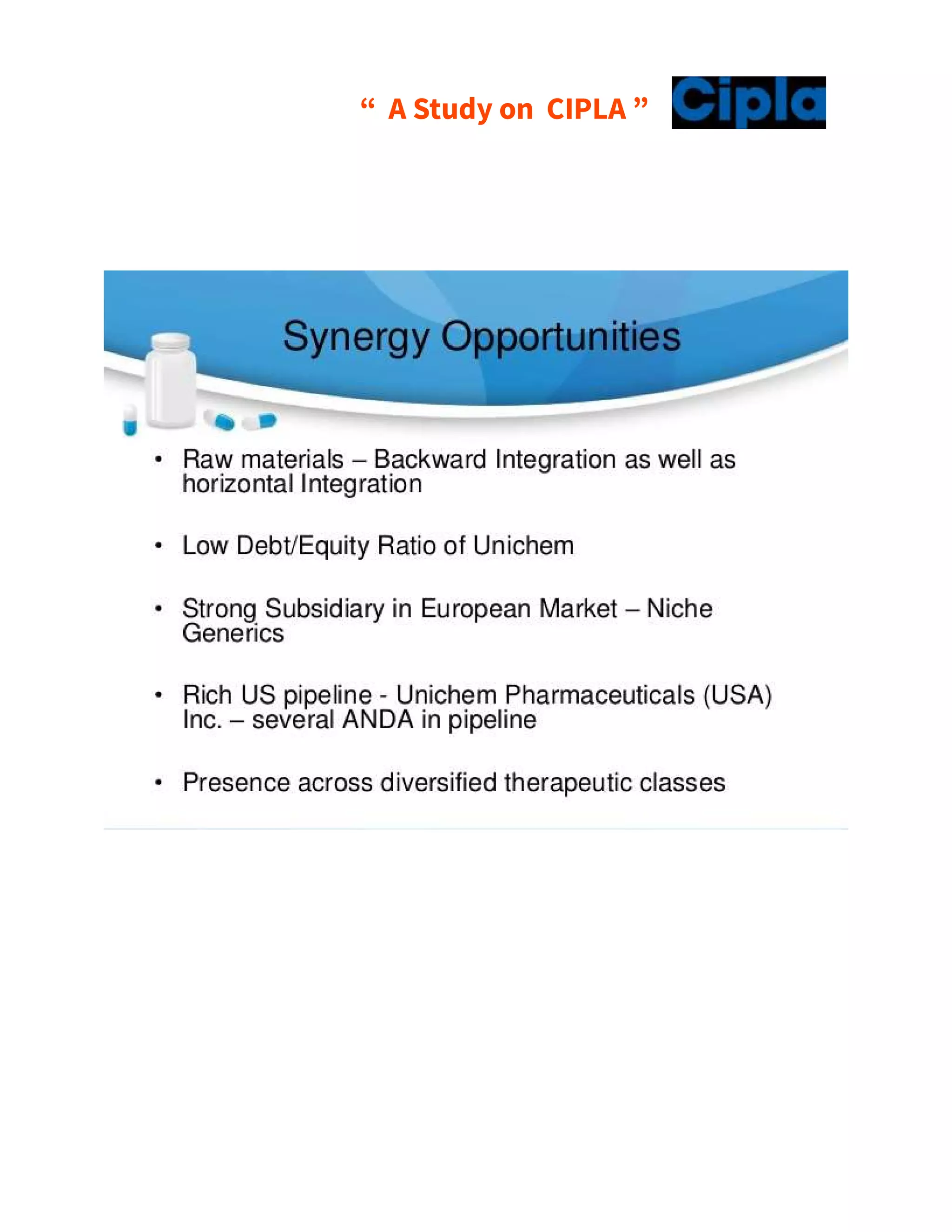 Presentation on CIPLA | PDF