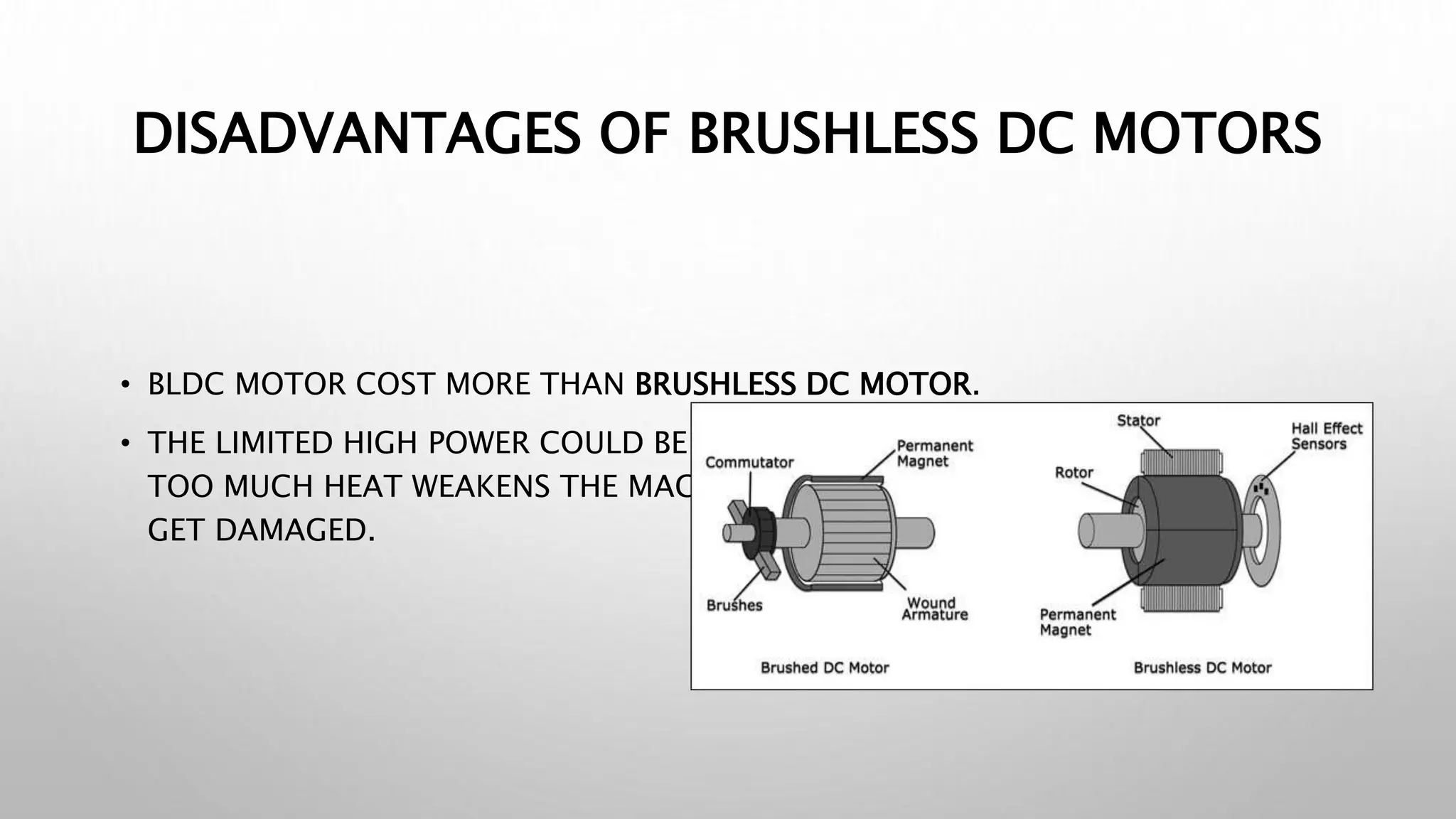Presentation on brushless dc motor | PPTX