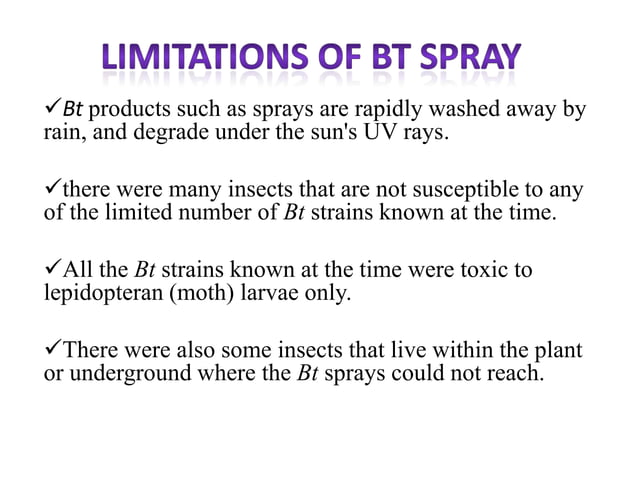 BT crops | PPTX | Genetics | Science