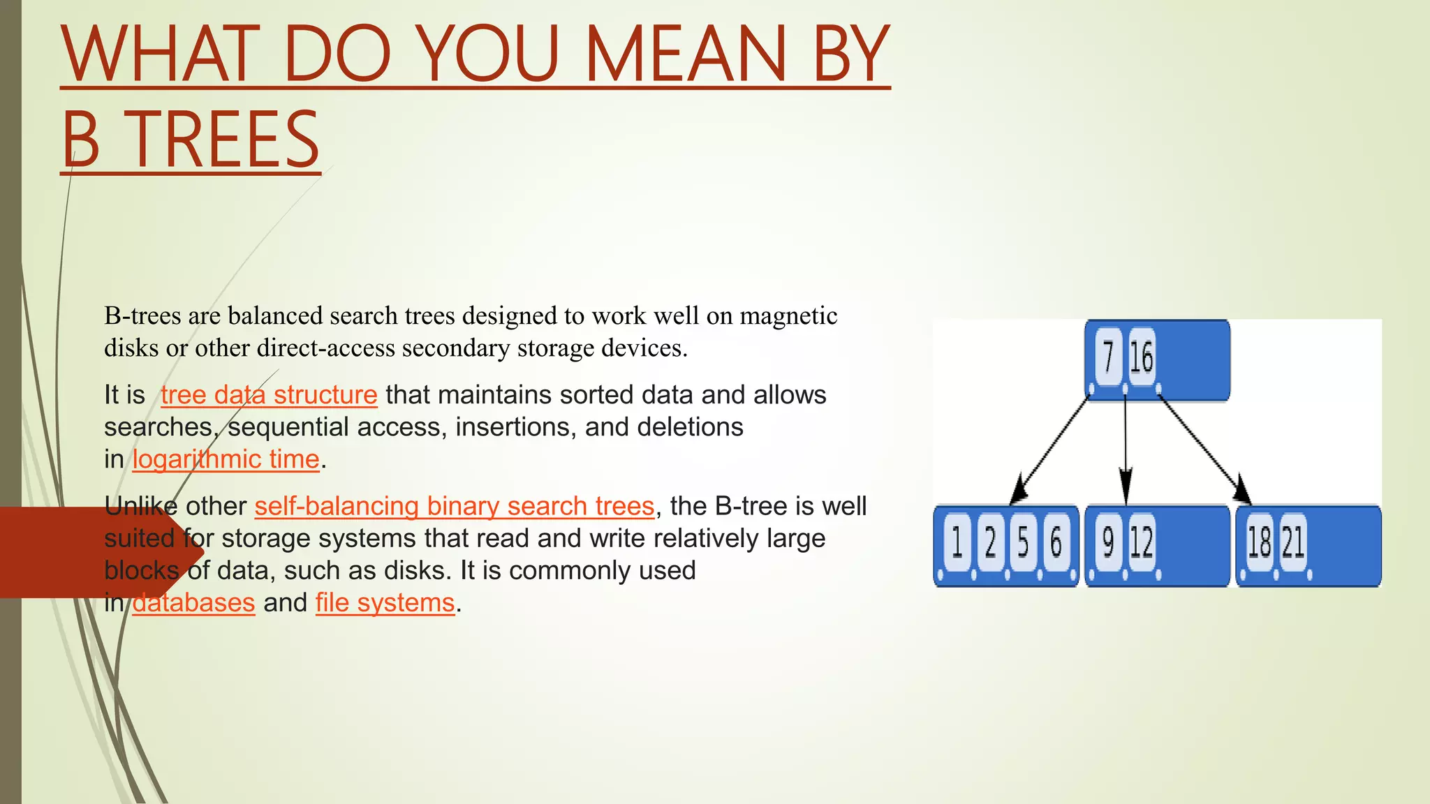 Presentation on b trees [autosaved] | PPT