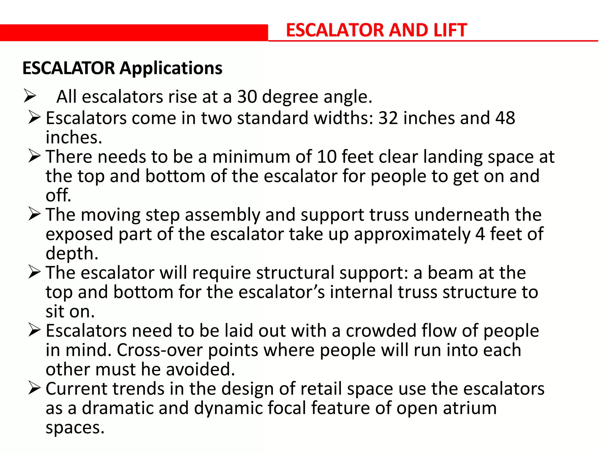building service - lift and escalators | PPTX