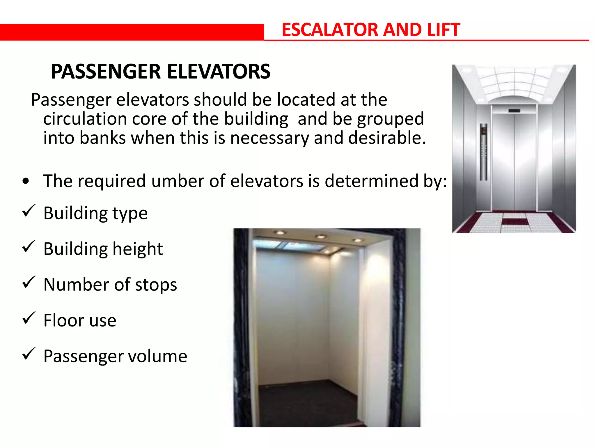 building service - lift and escalators | PPTX