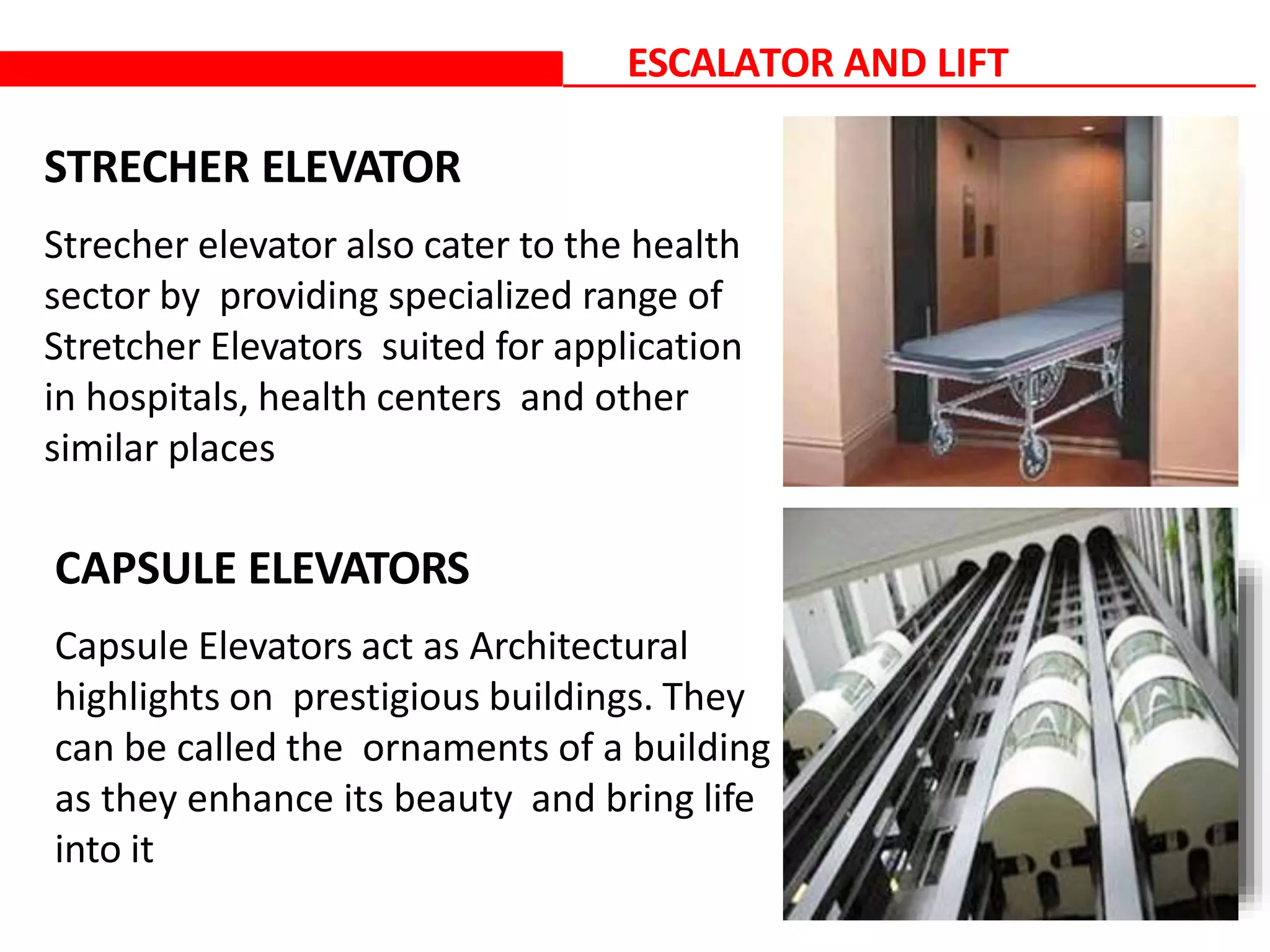 building service - lift and escalators | PPTX