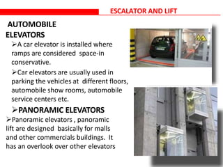 building service - lift and escalators | PPTX