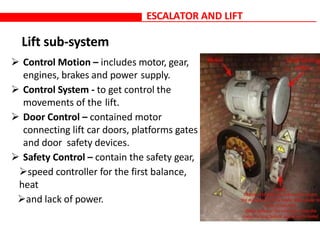 building service - lift and escalators | PPTX
