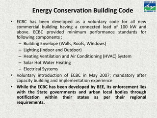 ECBC Training_Energy Efficiency Initiatives in Commercial Buildings | PPTX