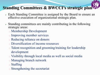 Presentation on BWCCI standing commiittees | PPTX
