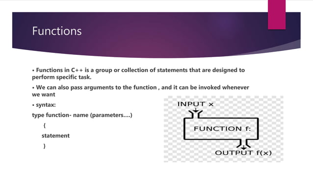 Presentation on C++ programming | PPTX | Programming Languages | Computing
