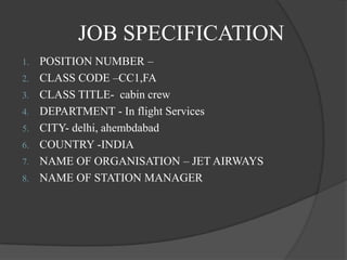Presentation on cabin crew | PPTX
