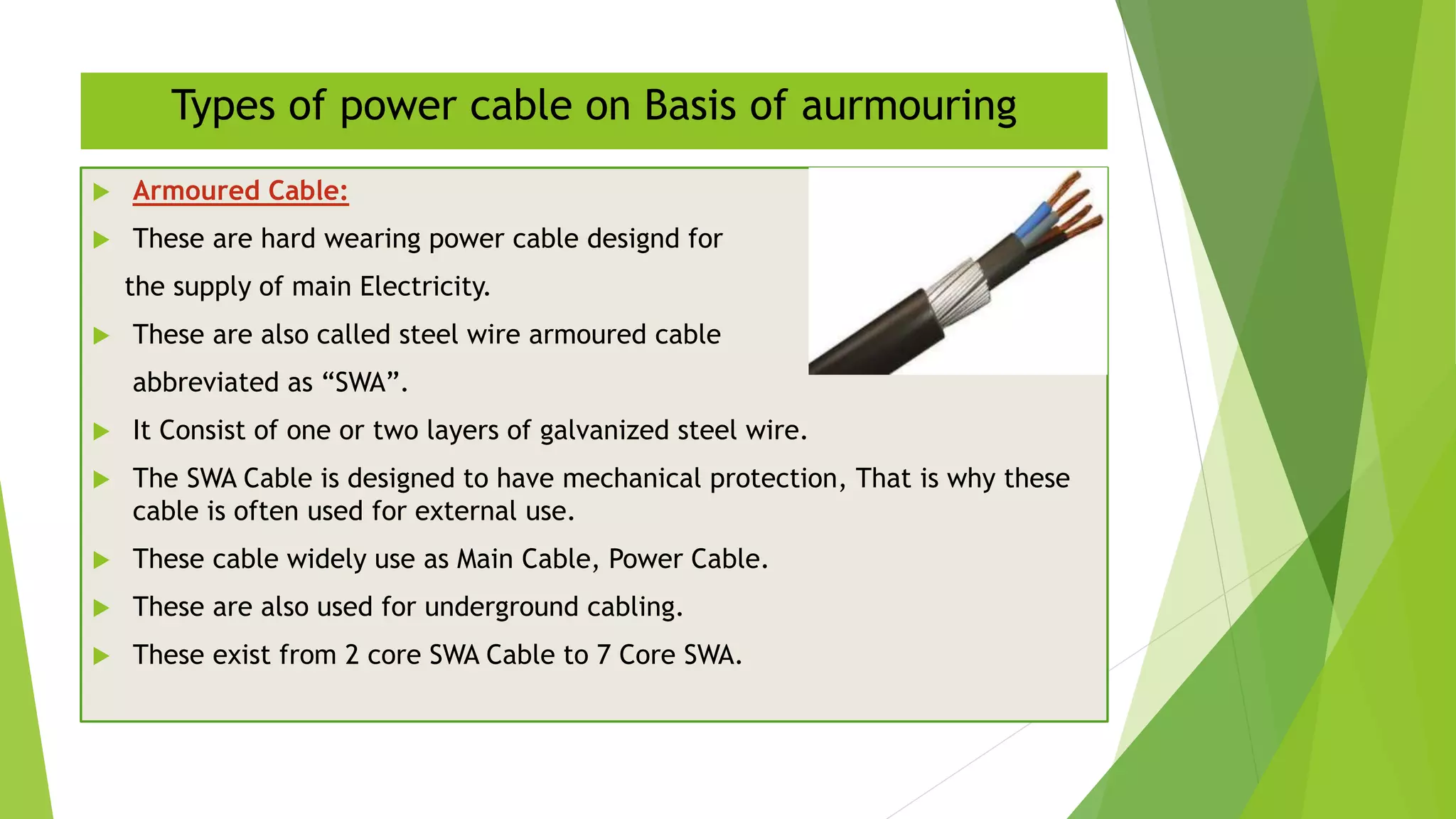 Presentation on cables | PPTX