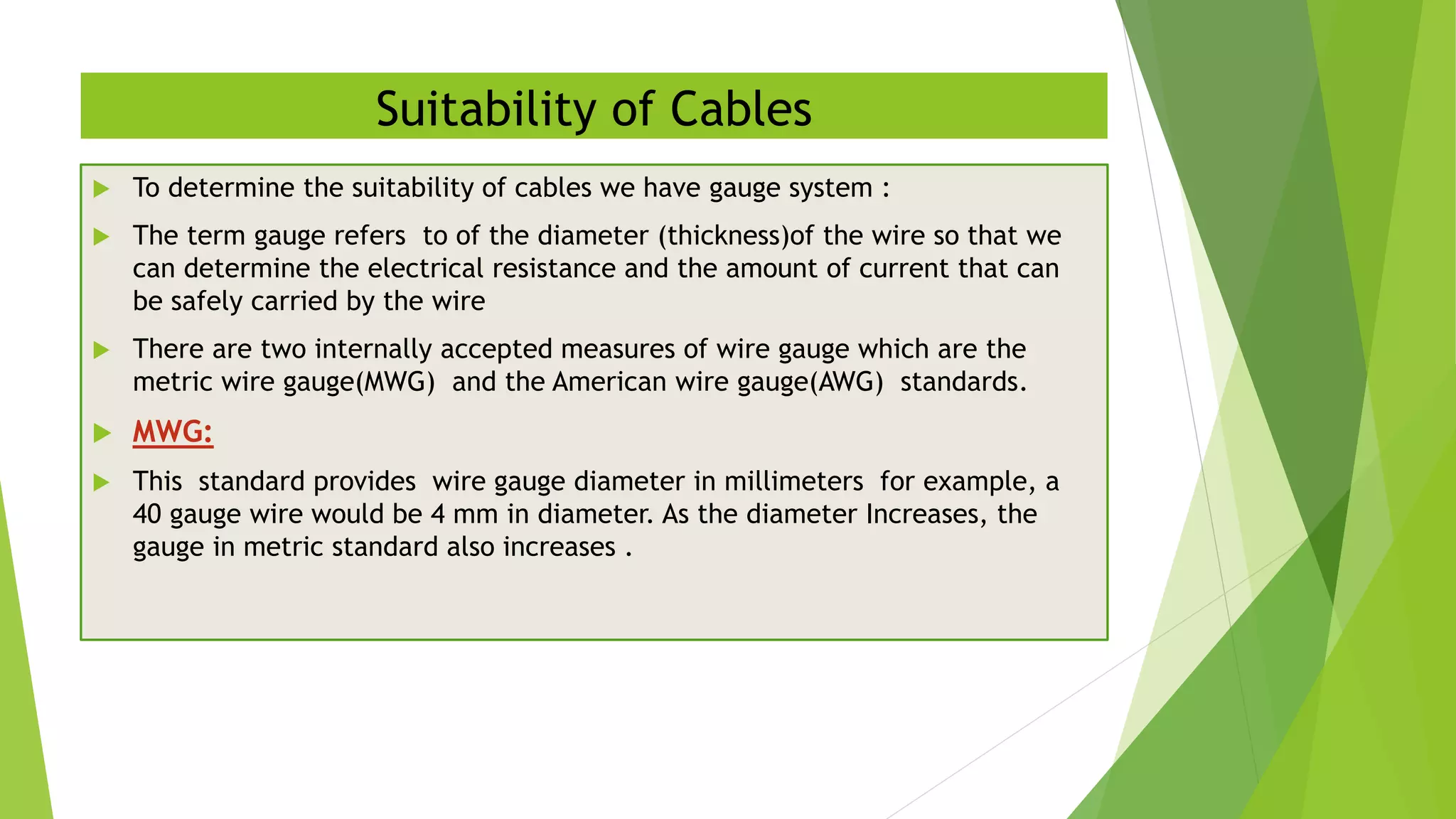 Presentation on cables | PPTX