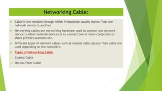 Presentation on cables | PPTX