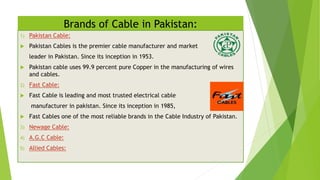 Presentation on cables | PPTX