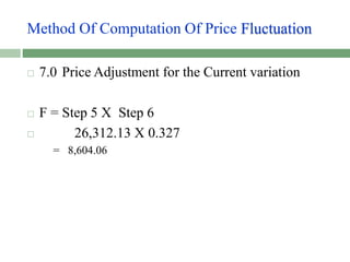 Presentation on calculation_of_price_escalation | PPT