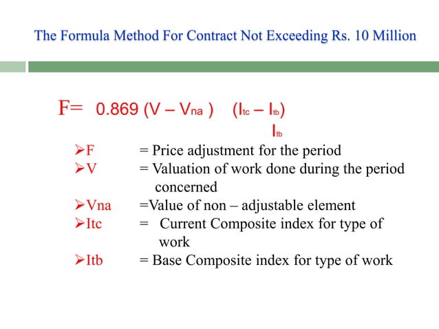 Presentation on calculation_of_price_escalation | PPT