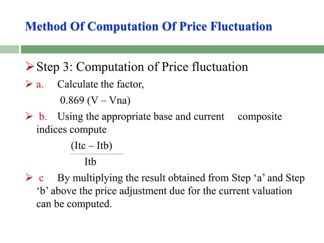 Presentation on calculation_of_price_escalation | PPT