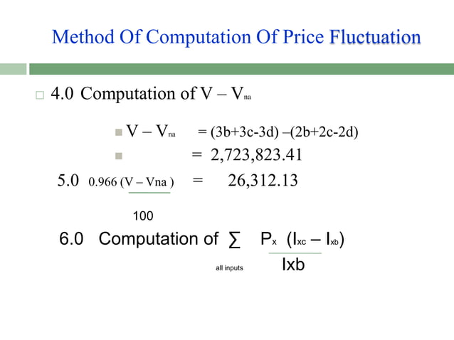Presentation on calculation_of_price_escalation