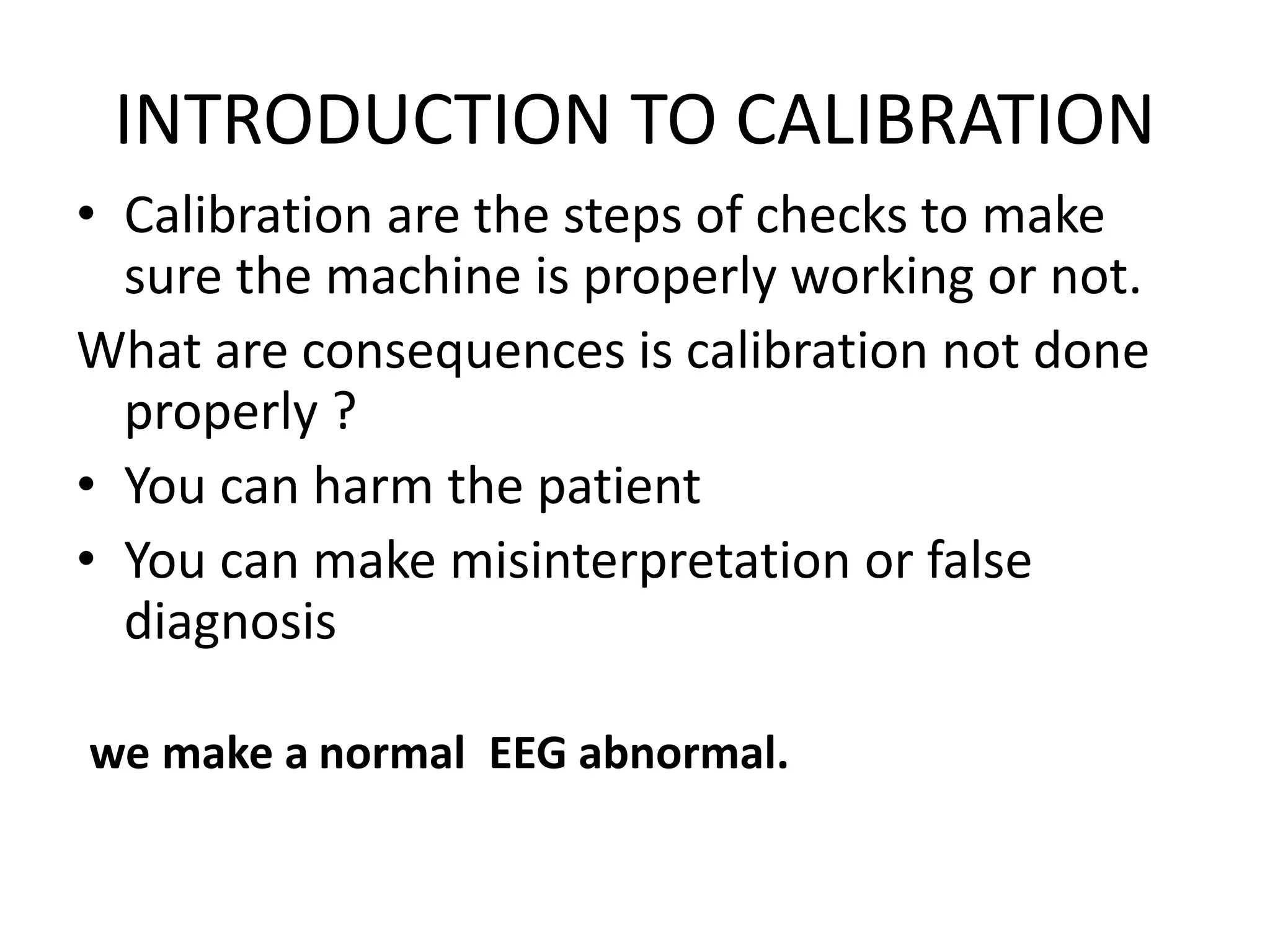 EEG calibration and its steps | PPTX