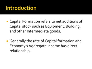 Presentation on capital fromation in agriculture | PPTX
