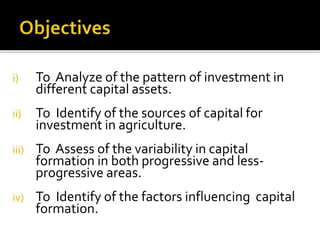 Presentation on capital fromation in agriculture | PPTX