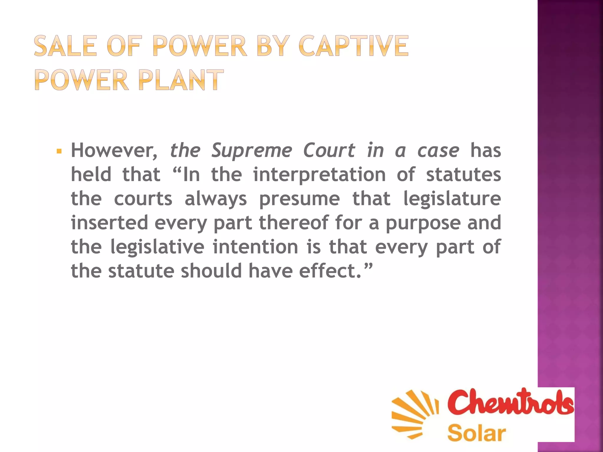 Presentation on captive power plants | PDF