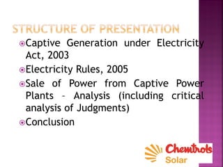 Presentation on captive power plants | PDF