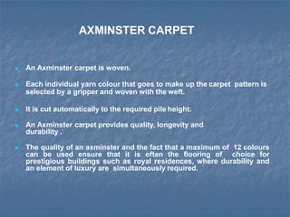 Presentation on carpets and rugs | PPTX