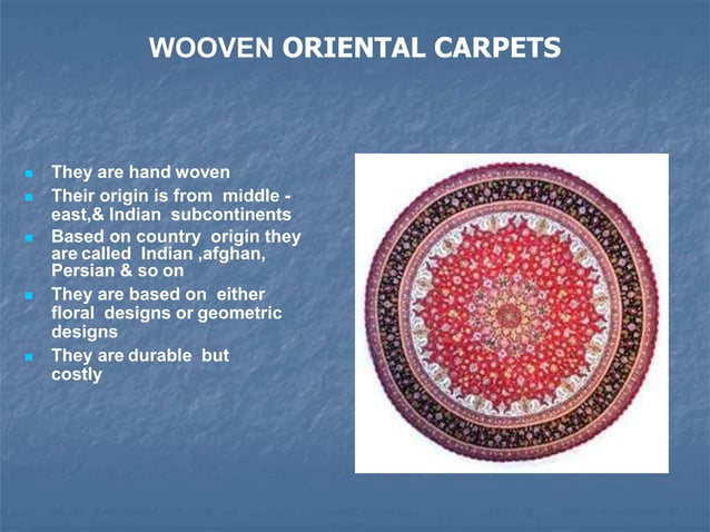 Presentation on carpets and rugs | PPTX