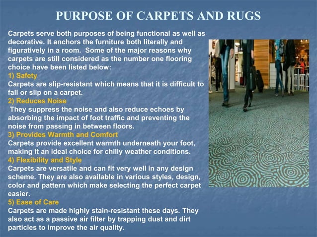 Presentation on carpets and rugs | PPTX