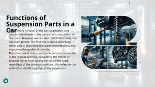 Presentation on Car Suspension system parts & function | PPTX