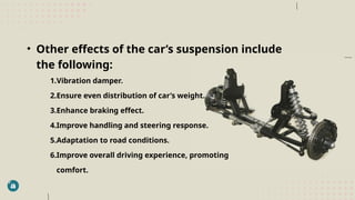 Presentation on Car Suspension system parts & function | PPTX