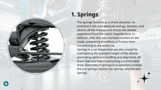 Presentation on Car Suspension system parts & function | PPTX