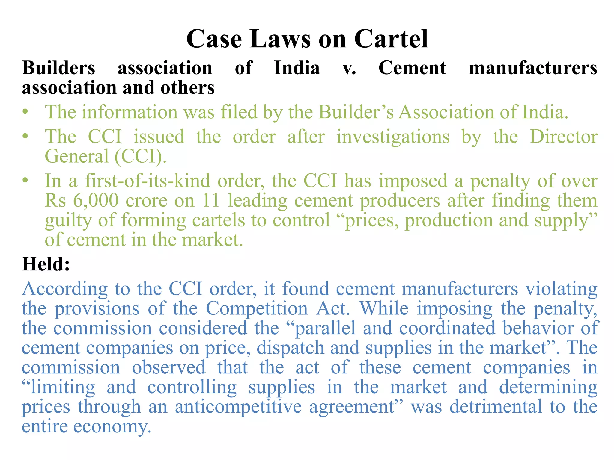 Presentation on cartel | PPTX