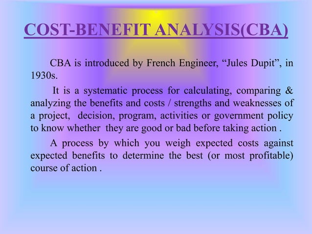 Cost Benefit analysis | PPTX